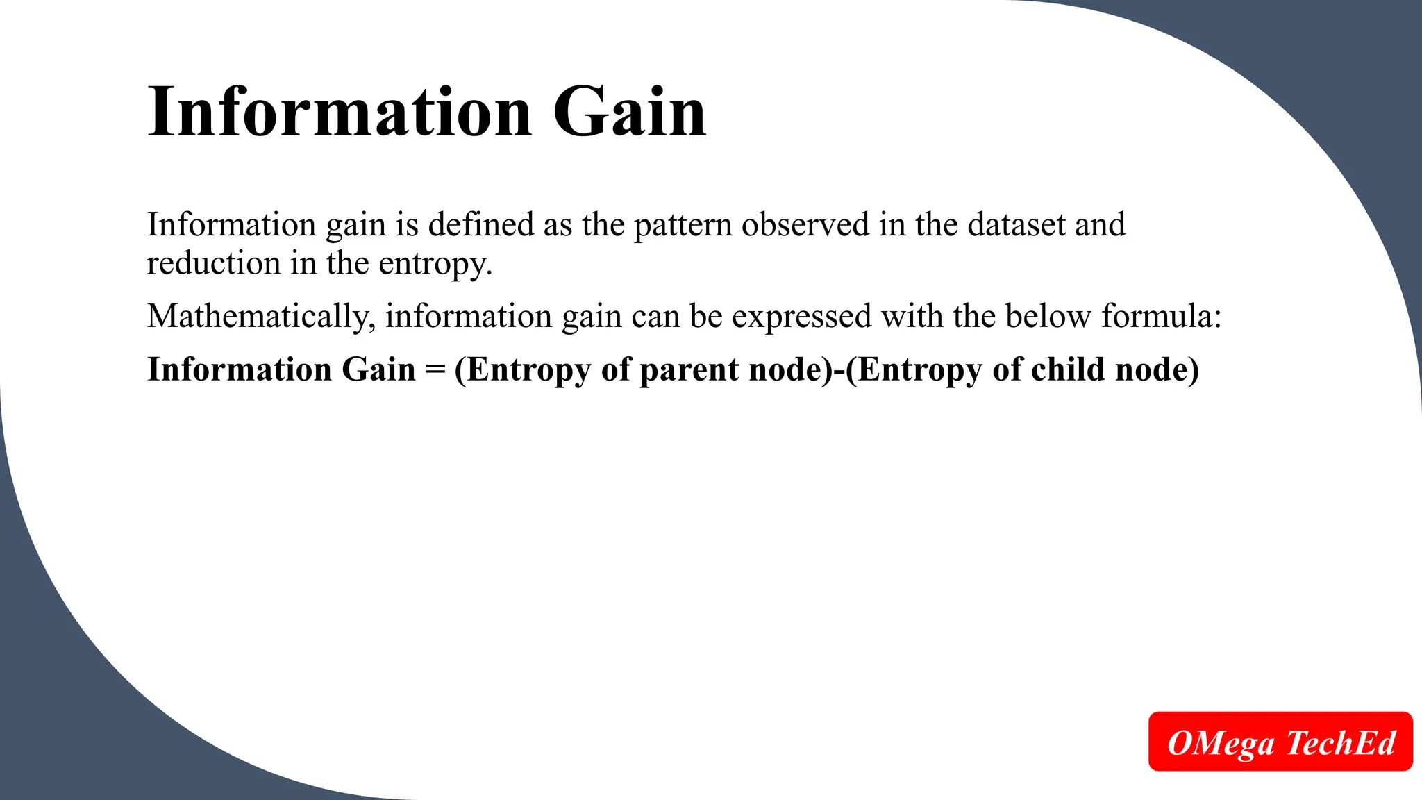 Entropy and information gain in decision tree. | PPTX | Physics | Science