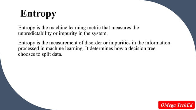 Entropy and information gain in decision tree. | PPTX | Physics | Science