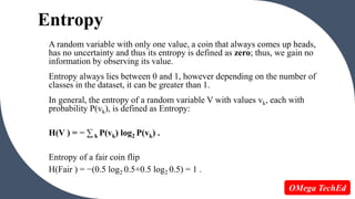 Entropy and information gain in decision tree. | PPTX