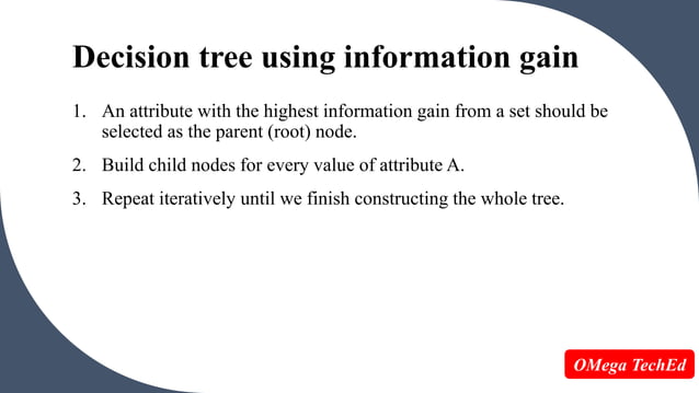 Entropy and information gain in decision tree. | PPT