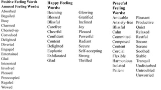 2.2. Words to describe feelings (3rd course)..pptx | Science