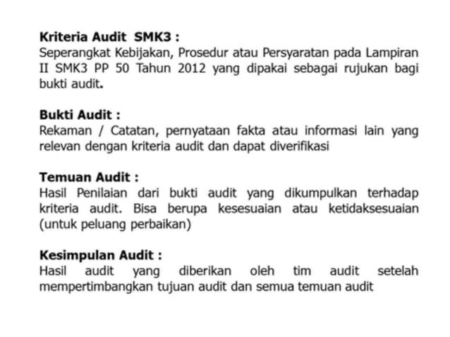 2. Mekanisme, Pelaksana Audit & Sertifikasi SMK3.ppt