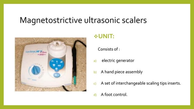 Sonic and ultrasonic instruments in periodontology.pptx | Oral care ...