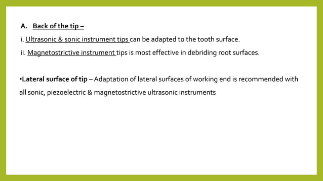 Sonic and ultrasonic instruments in periodontology.pptx | Oral care ...