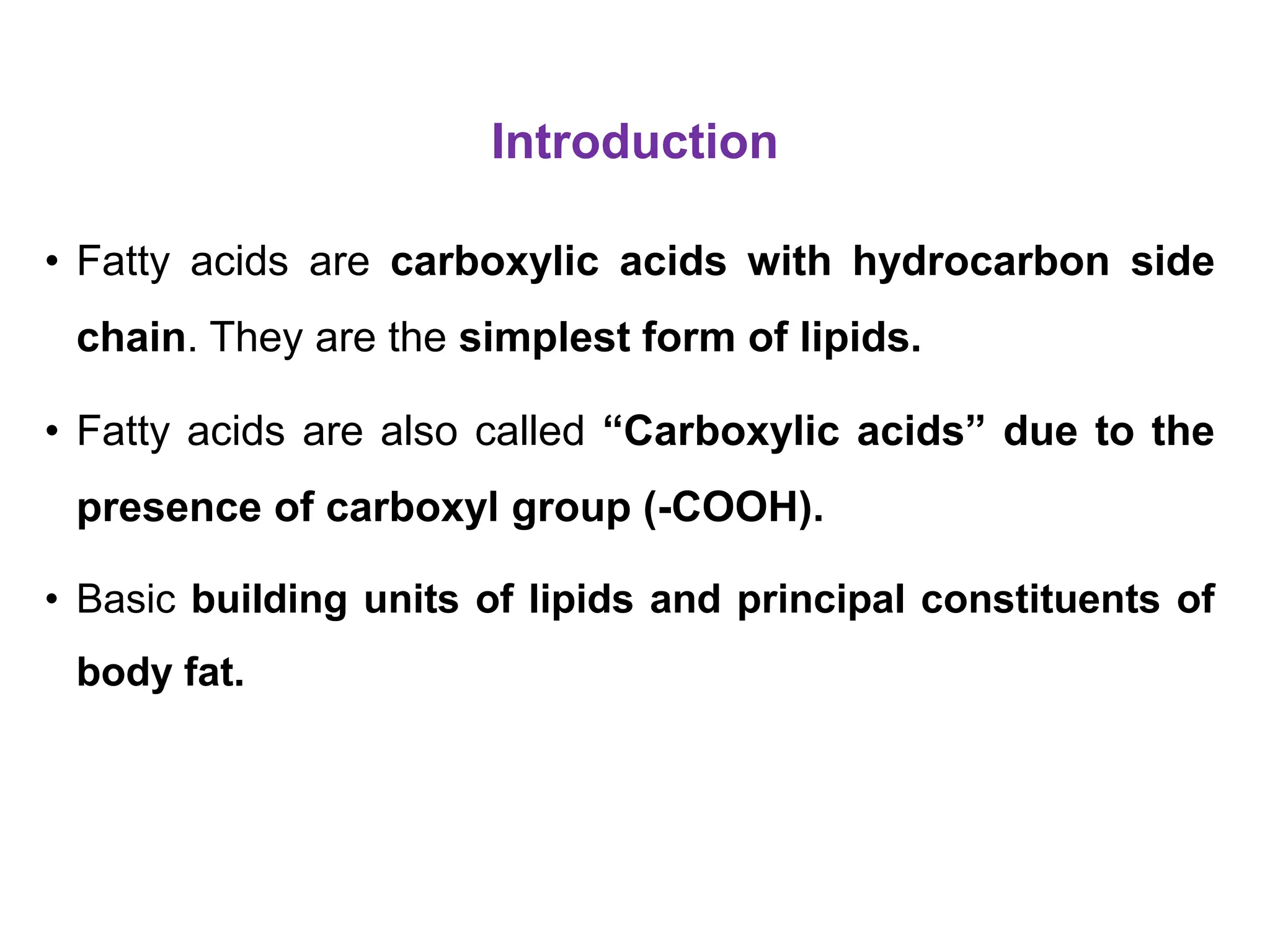 2. LIPIDS (Fatty Acids).pptx | Chemistry | Science