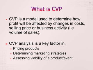 2. Cost Volume Profit Analysis - a tool for decision making | PPTX