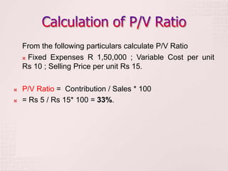 2. Cost Volume Profit Analysis - a tool for decision making | PPTX