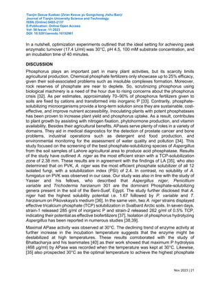 EXPLORING PHOSPHATE-SOLUBILIZING ASPERGILLUS SP: ISOLATION AND ...