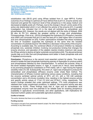 EXPLORING PHOSPHATE-SOLUBILIZING ASPERGILLUS SP: ISOLATION AND ...