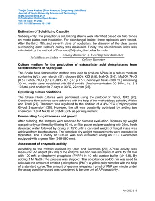 EXPLORING PHOSPHATE-SOLUBILIZING ASPERGILLUS SP: ISOLATION AND ...