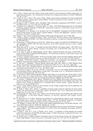 Application of static synchronous compensator and energy storage system ...