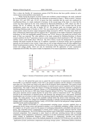 Application of static synchronous compensator and energy storage system for power system ...