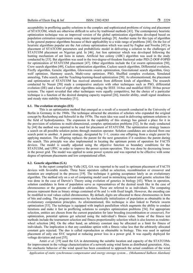 Application of static synchronous compensator and energy storage system for power system ...
