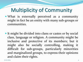 Multiplicity of Community | PPTX