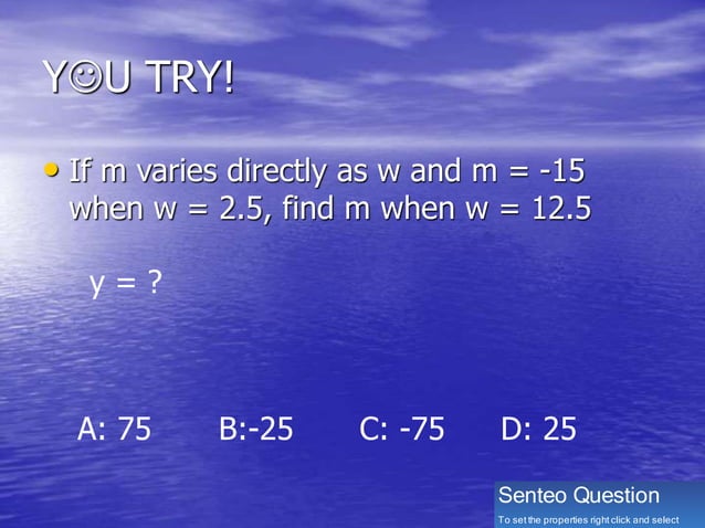 Direct, Inverse and Joint Variation PPT. | PPT