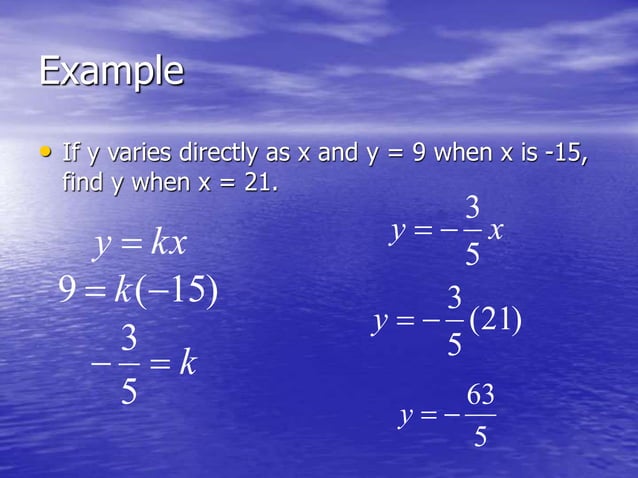 Direct, Inverse and Joint Variation PPT. | PPT | Physics | Science