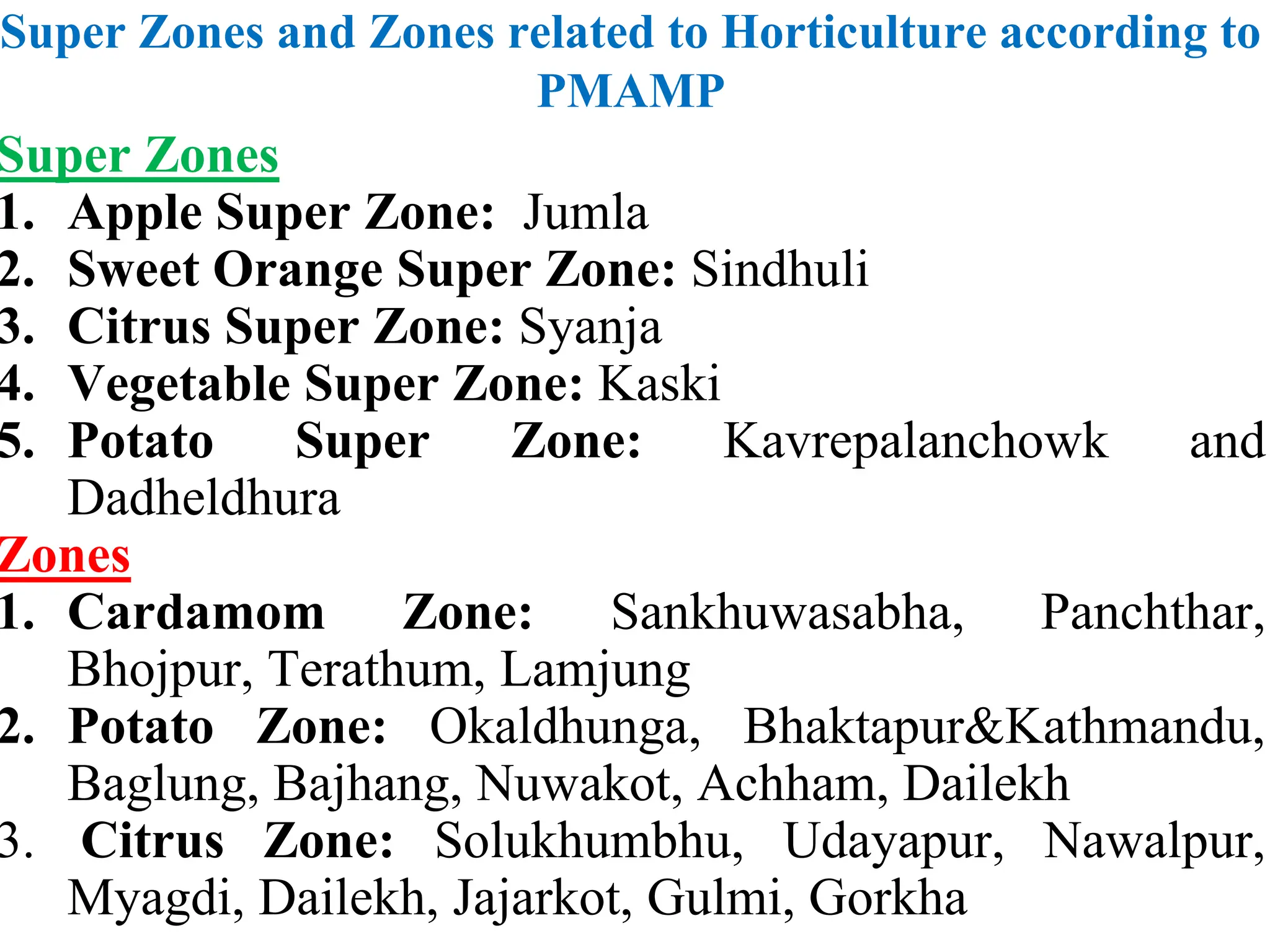 2. Importance, Scope, national policies of horticulture and constraints ...