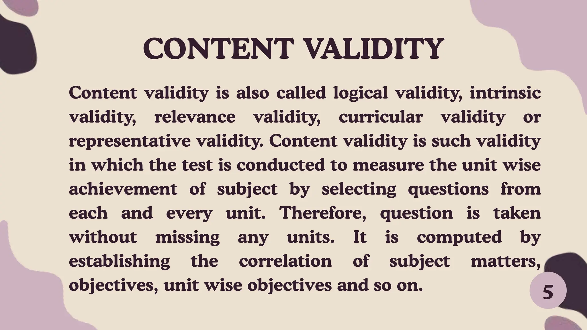 2.3. Types of Validity in assessment and education | PPTX