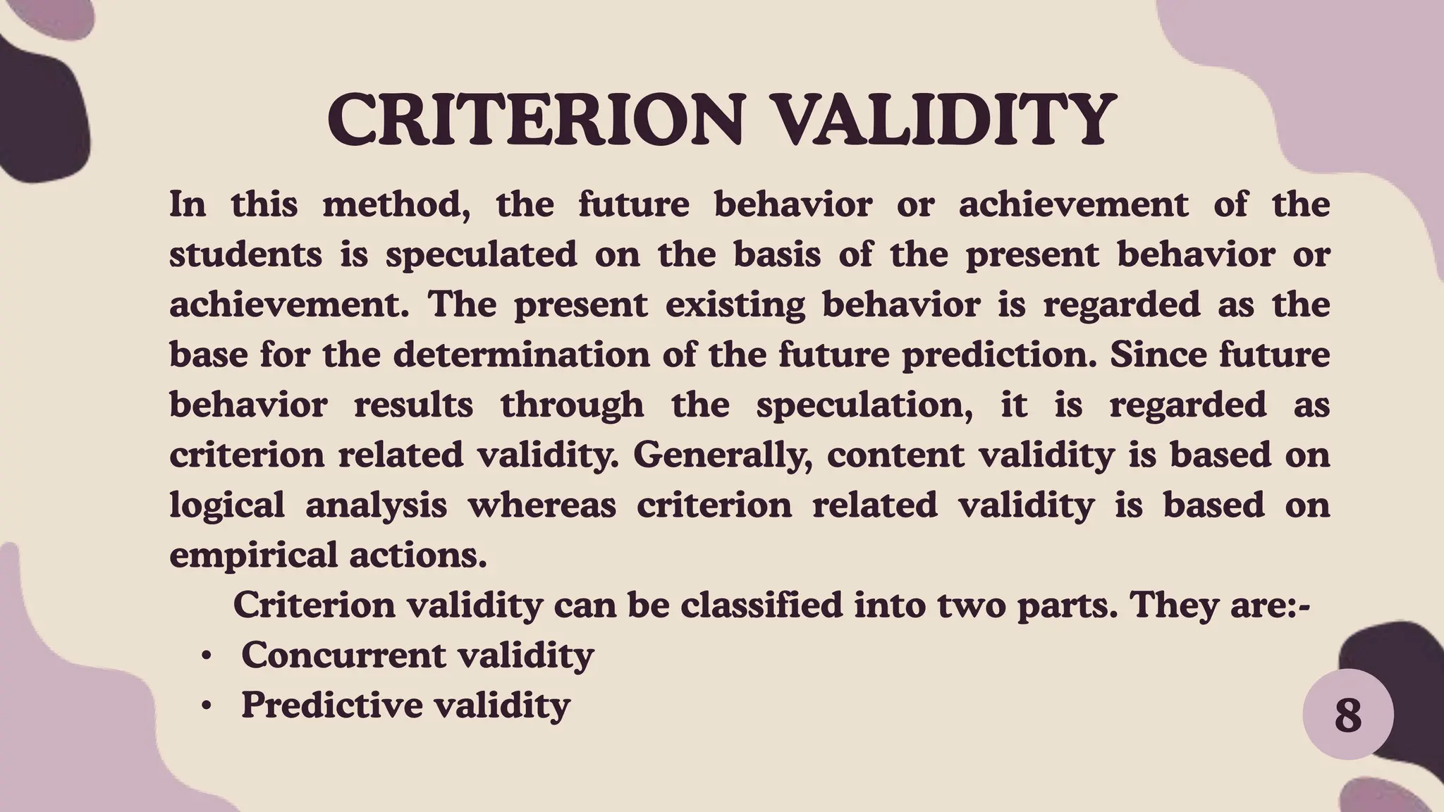 2.3. Types of Validity in assessment and education | PPTX