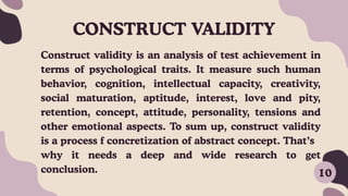 2.3. Types of Validity in assessment and education | PPTX