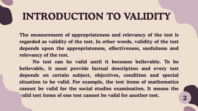2.3. Types of Validity in assessment and education | PPTX