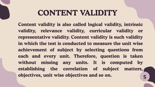 2.3. Types of Validity in assessment and education | PPTX
