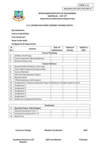 2.5.1 Course file Index Theory PG.docx