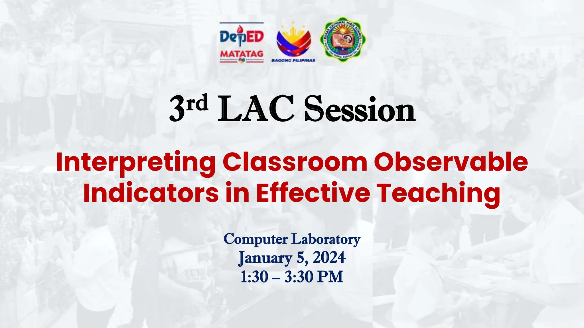 Classroom Observable Indicators 2023 2024 Pptx