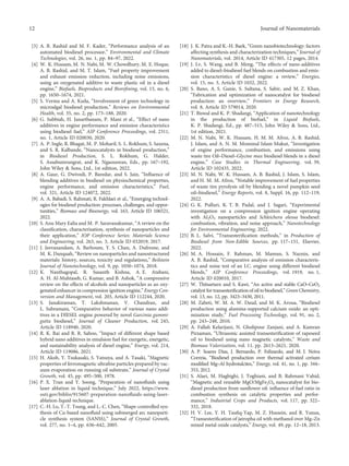 Utilization of Nanotechnology and Nanomaterials in Biodiesel Production and Property Enhancement ...