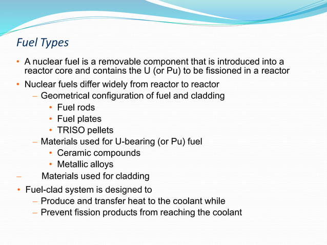 Introduction to nuclear reactor fuel and material | PPTX | Chemistry ...