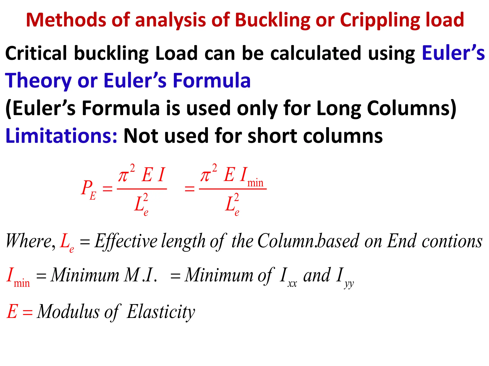 Solid Mechanics Numericals on Euler's Theory-I.pptx