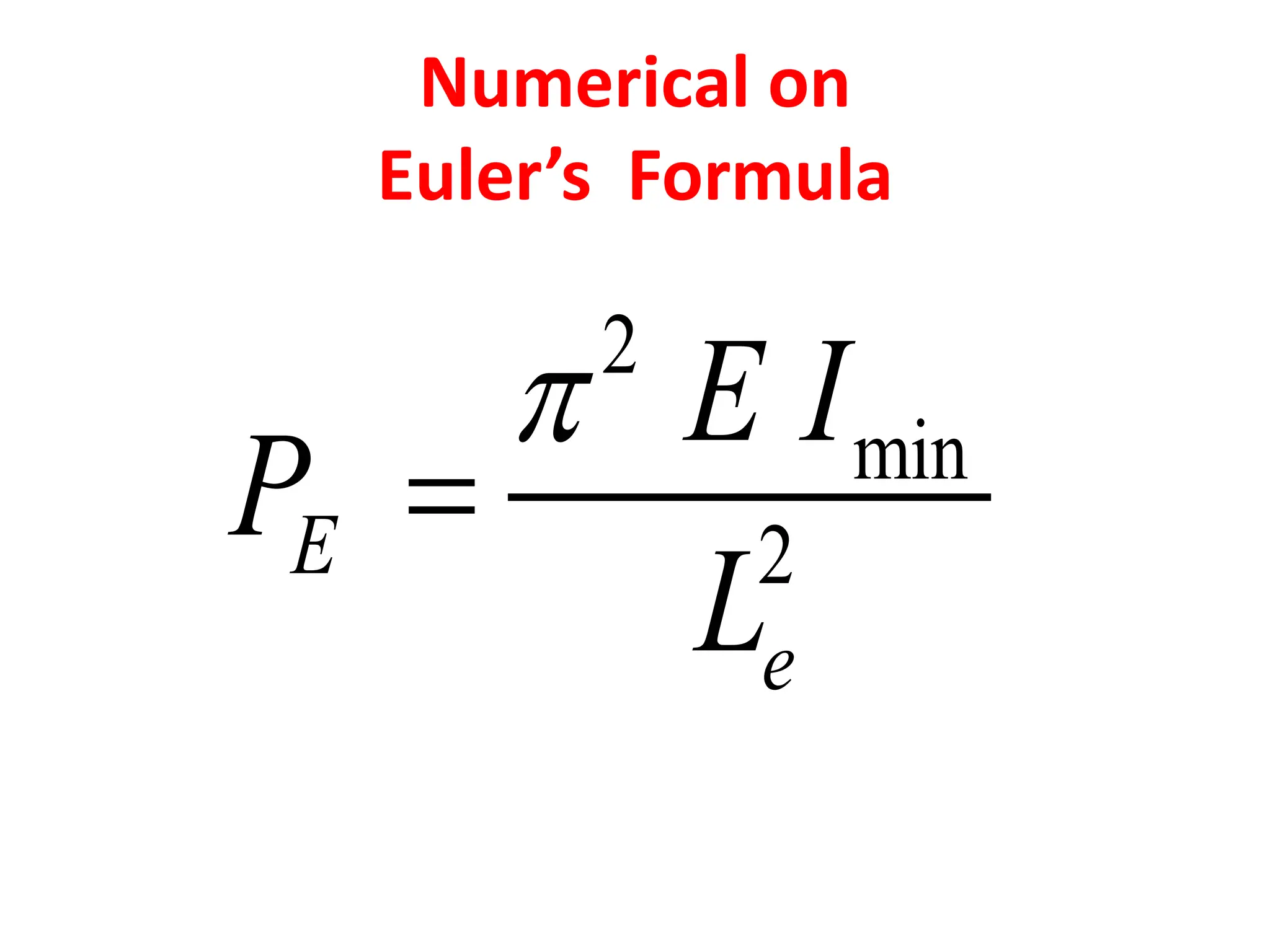 Solid Mechanics Numericals on Euler's Theory-I.pptx