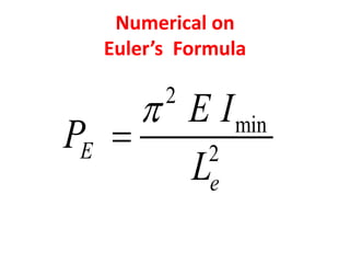 Solid Mechanics Numericals on Euler's Theory-I.pptx