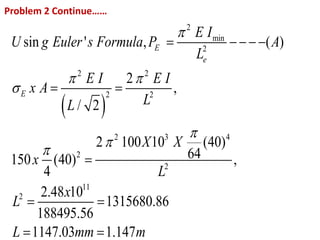Solid Mechanics Numericals on Euler's Theory-I.pptx