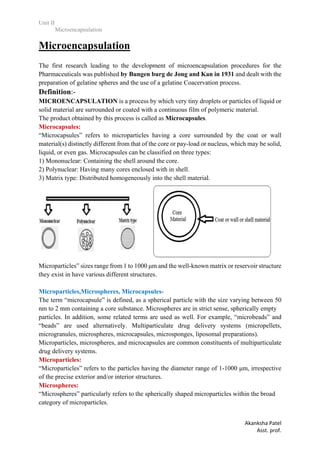 unit 2. various approaches on Microencapsulation.pdf