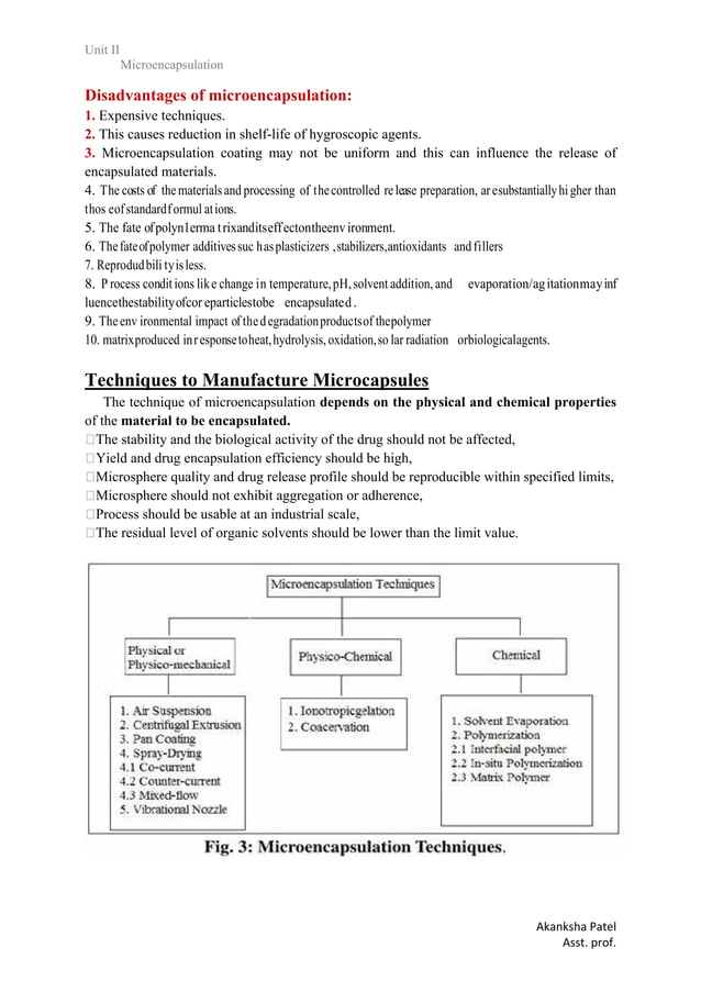 unit 2. various approaches on Microencapsulation.pdf