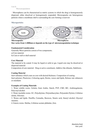 unit 2. various approaches on Microencapsulation.pdf