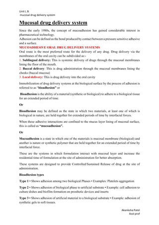 Mucosal drug delivery system.pdf
