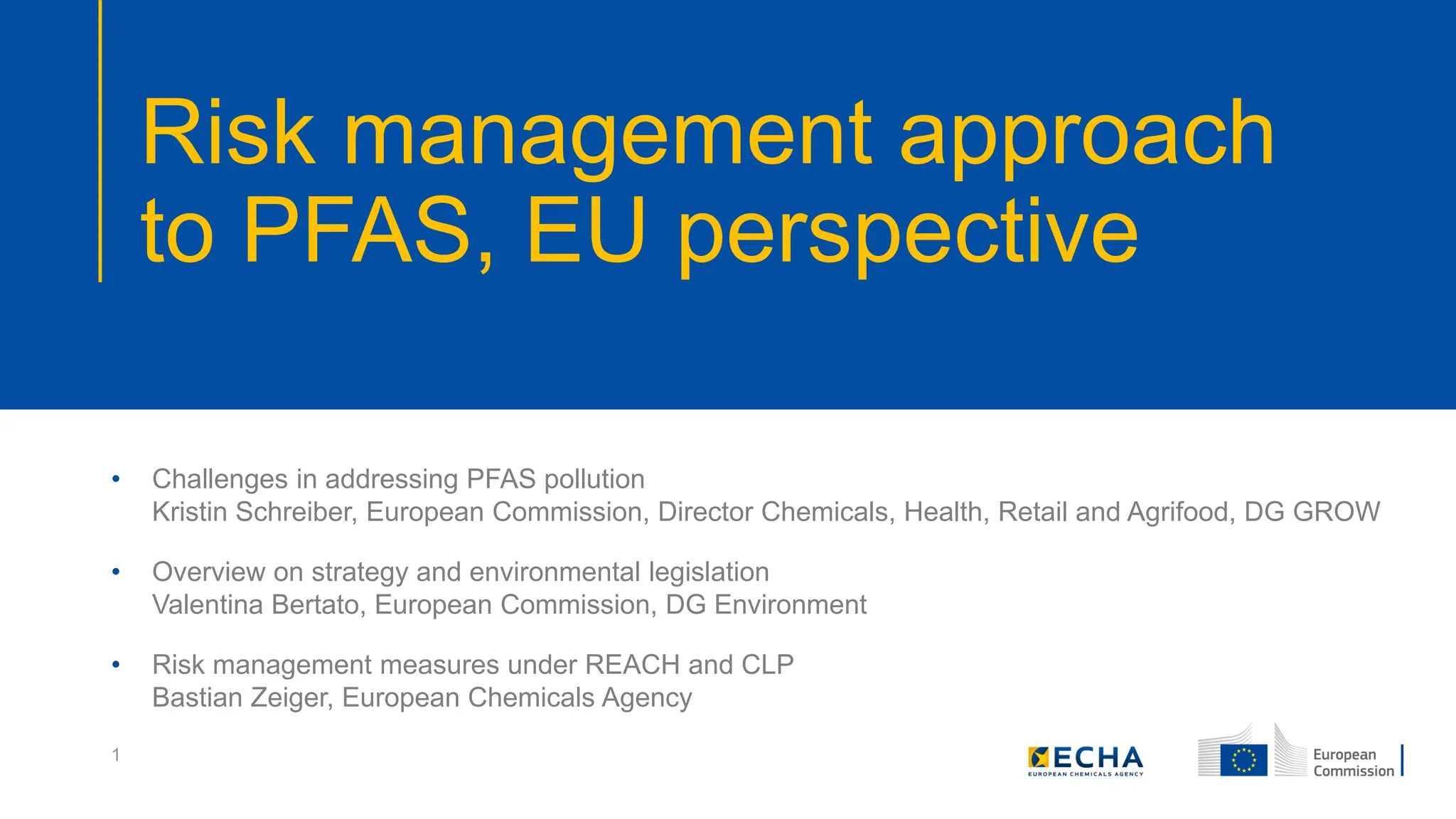 OECD Global Forum on the Environment dedicated to Per- and ...