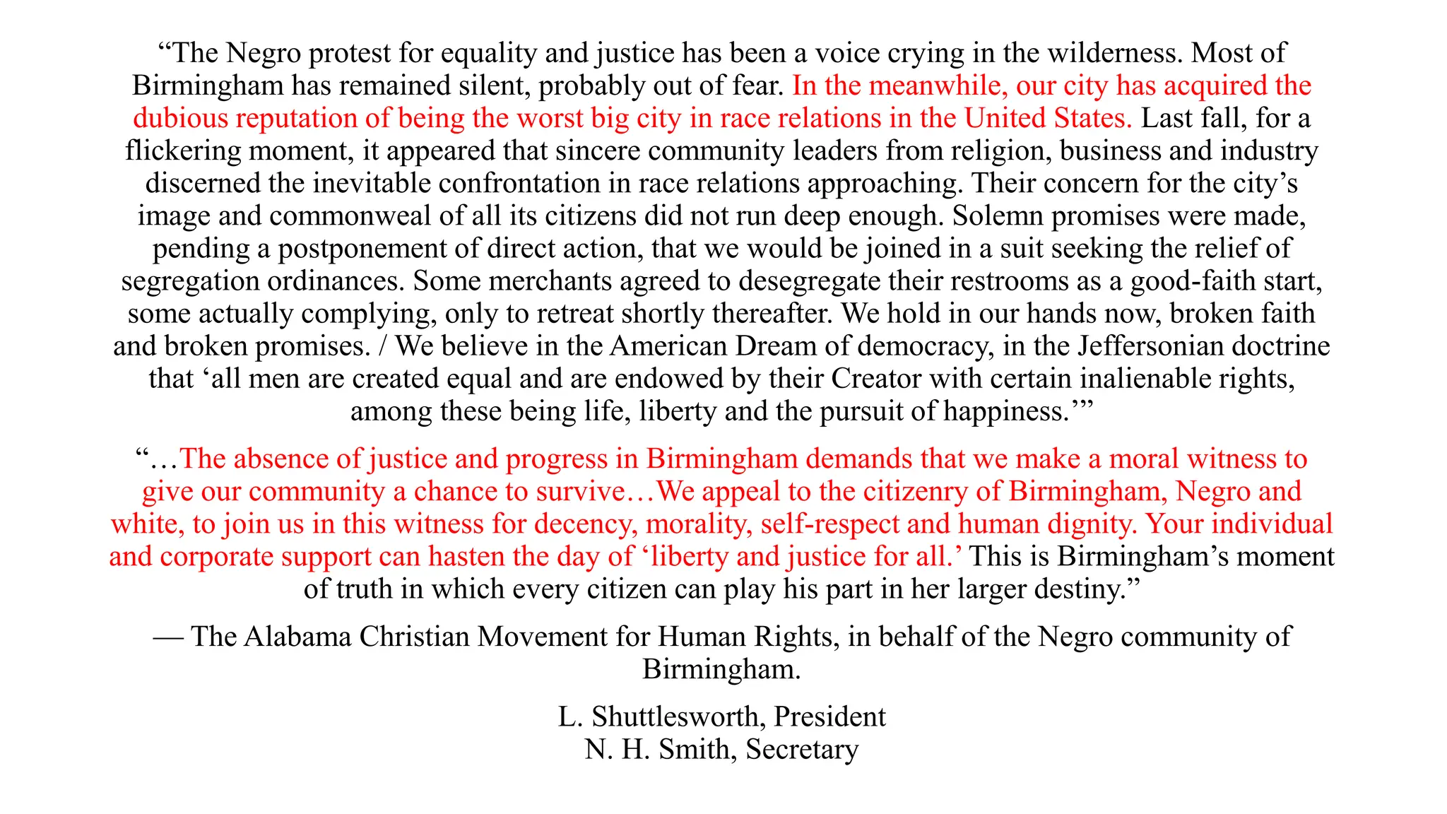 2.15.24 The Birmingham Campaign and MLK.pptx
