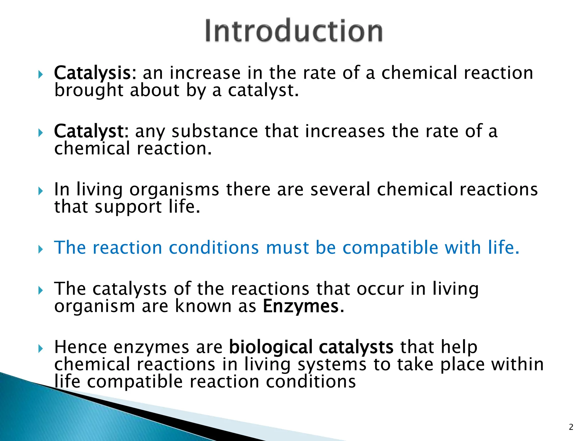 brief description on enzymes and biological catalysis | PPT