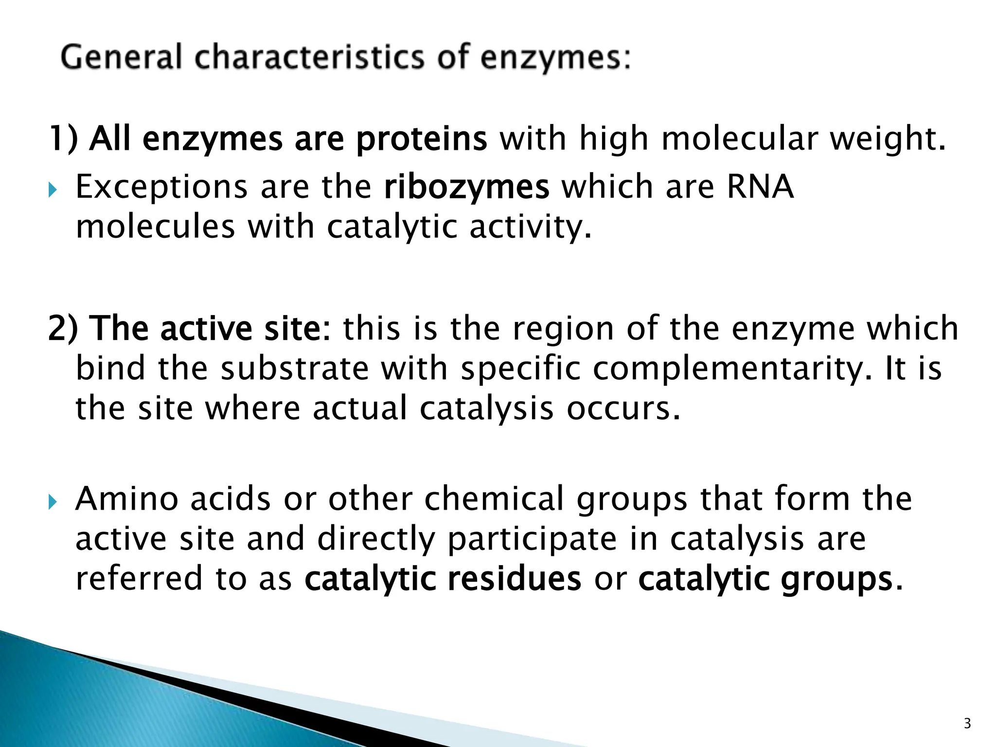 brief description on enzymes and biological catalysis | PPT