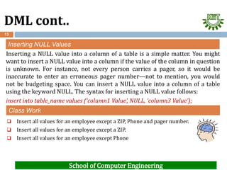 2. DBMS Experiment - Lab 2 Made in SQL Used | PPTX