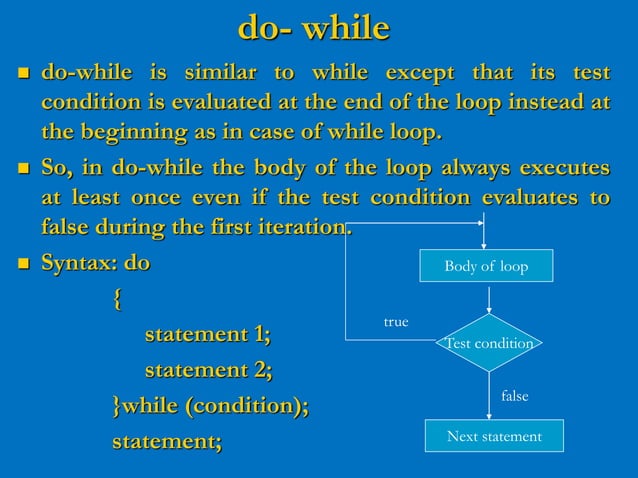 2. Control structures with for while and do while.ppt