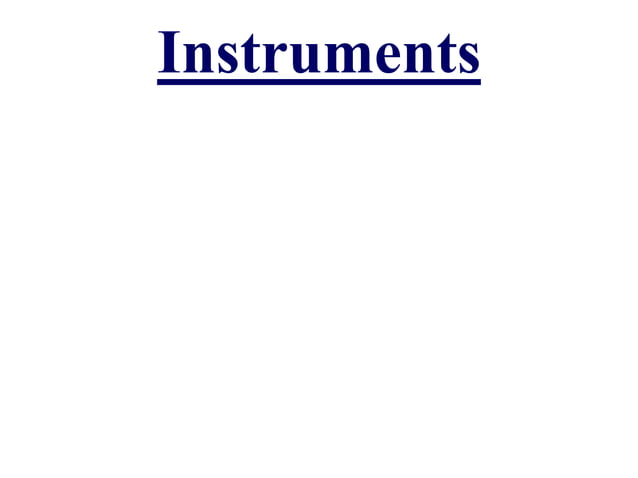 Instruments basic training for iti,dme .ppt | Physics | Science