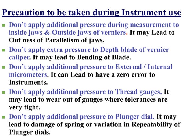 Instruments basic training for iti,dme .ppt | Physics | Science