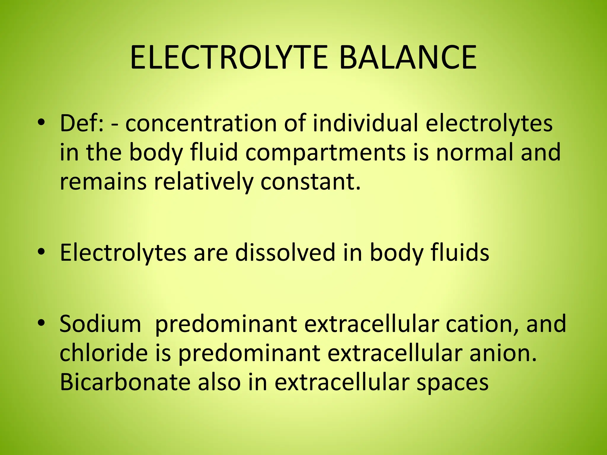 Fluid and electrolyte balance in oral surgery | PPTX
