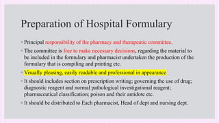 2. Hospital Formulary.pdf unit 2 sem 7 b.pharmacy | PDF