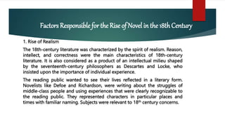 An introduction to England Novel: How and Novel emerged | PPTX