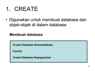 matrei perkuliahana tentang SQL Overview.ppt